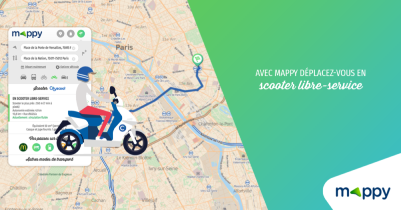 Les scooters libre-service en ligne sur Mappy ! - Blog Mappy